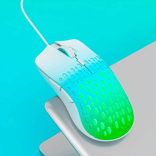 Mouse gamer Aula S11 Pro alámbrico, DPI ajustable 500–3600, RGB, Verde ...