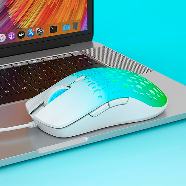 Mouse gamer Aula S11 Pro alámbrico, DPI ajustable 500–3600, RGB, Verde ...