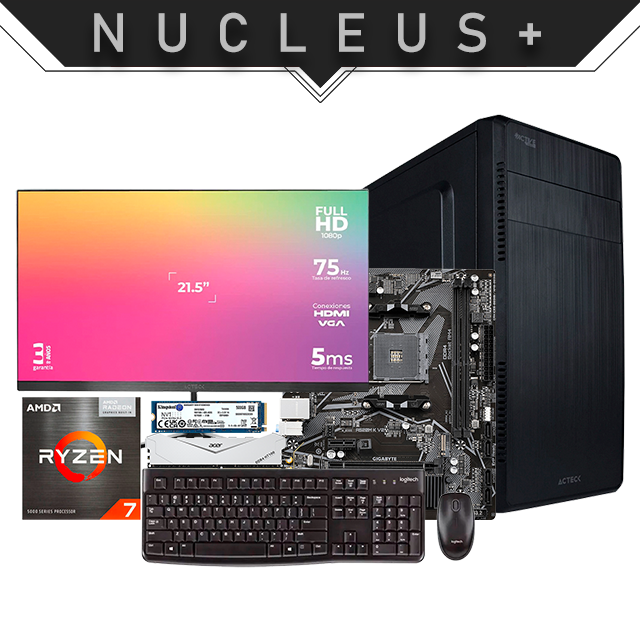 PC Nucleus + | Ryzen 7 5700G | 8 GB 3200 MHz | SSD M.2 500 GB ...